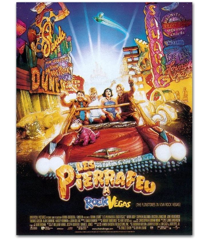 Les Pierrafeu a Rock Vegas 16 x 21 Affiche francaise
